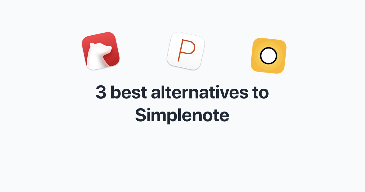3 Best Alternatives to Simplenote for iPhone, iPad and Mac