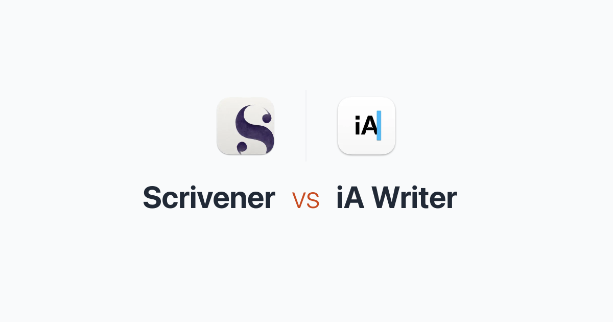 Scrivener vs iA Writer