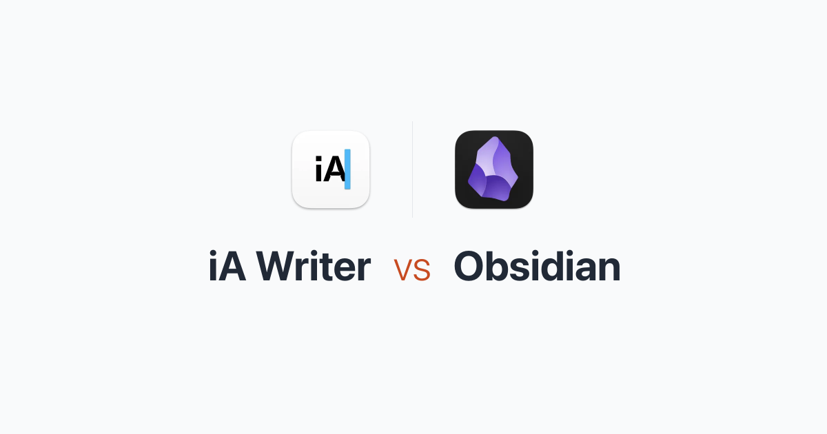 iA Writer vs Obsidian