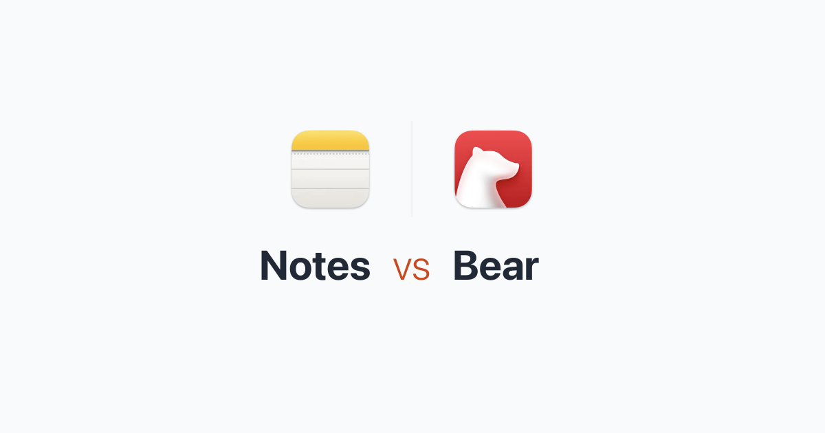Apple Notes vs Bear