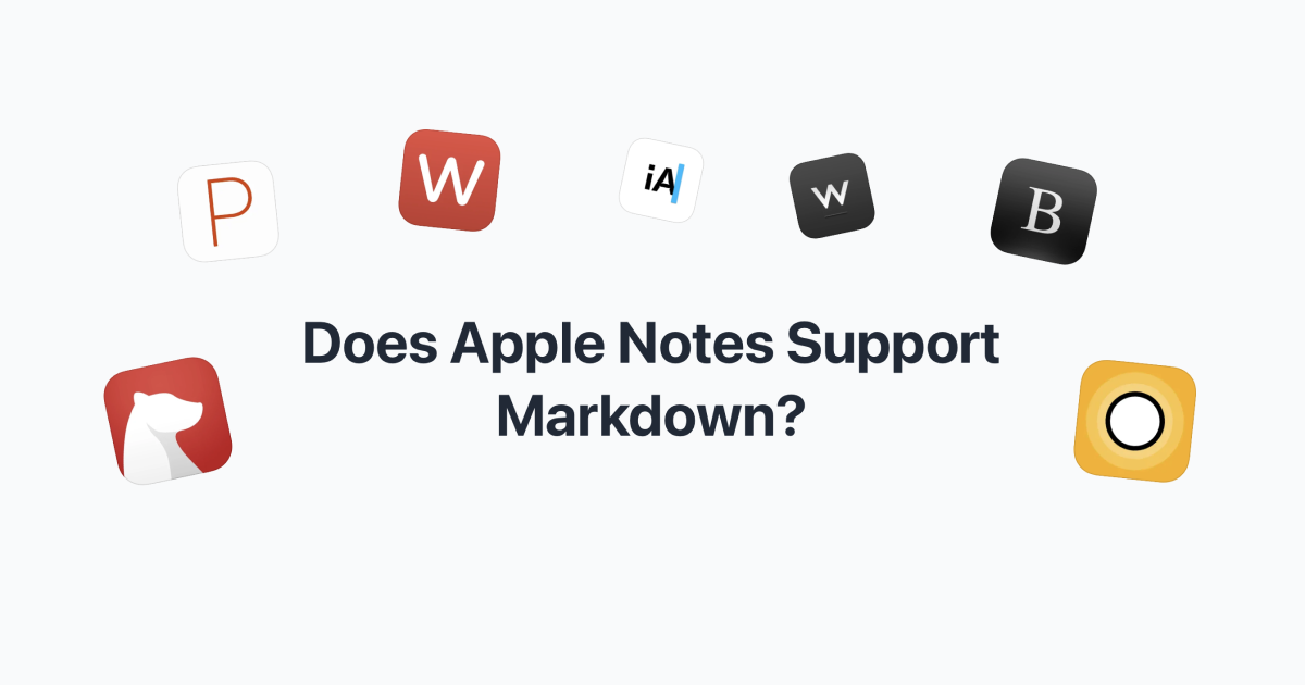 Does Apple Notes Support Markdown?