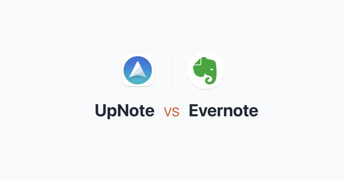 UpNote vs Evernote