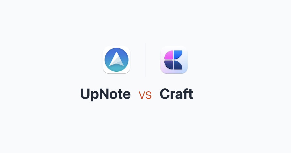 UpNote vs Craft