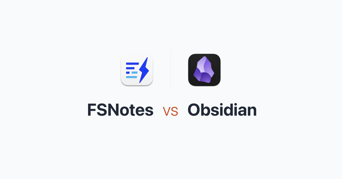 FSNotes vs Obsidian