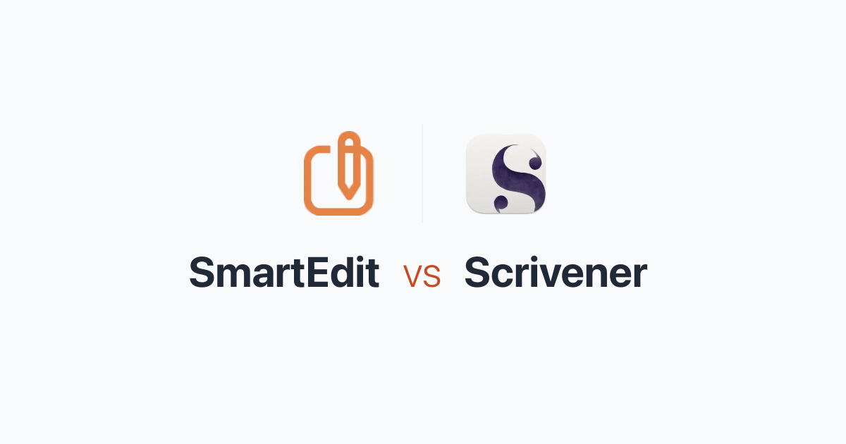 SmartEdit Writer vs Scrivener