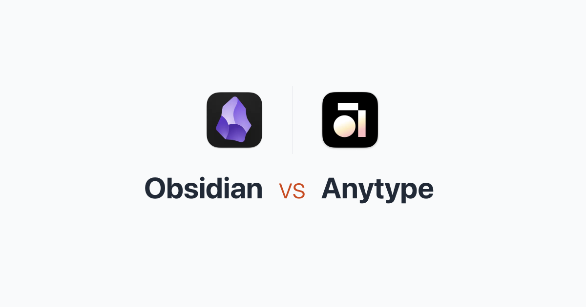 Obsidian vs Anytype