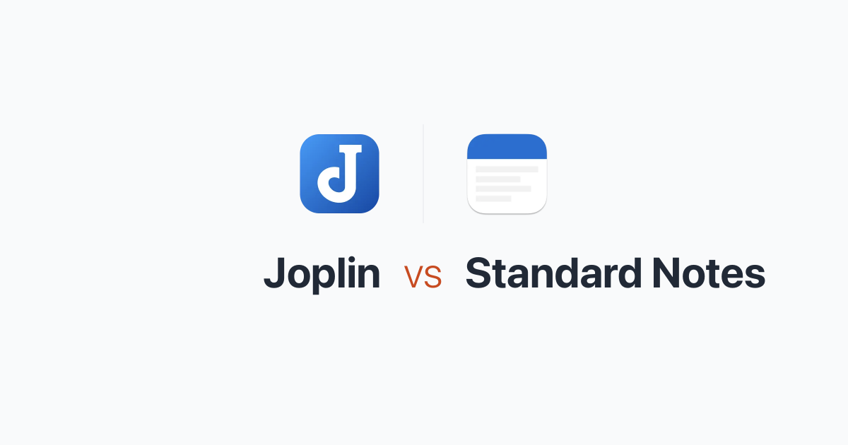 Joplin vs Standard Notes