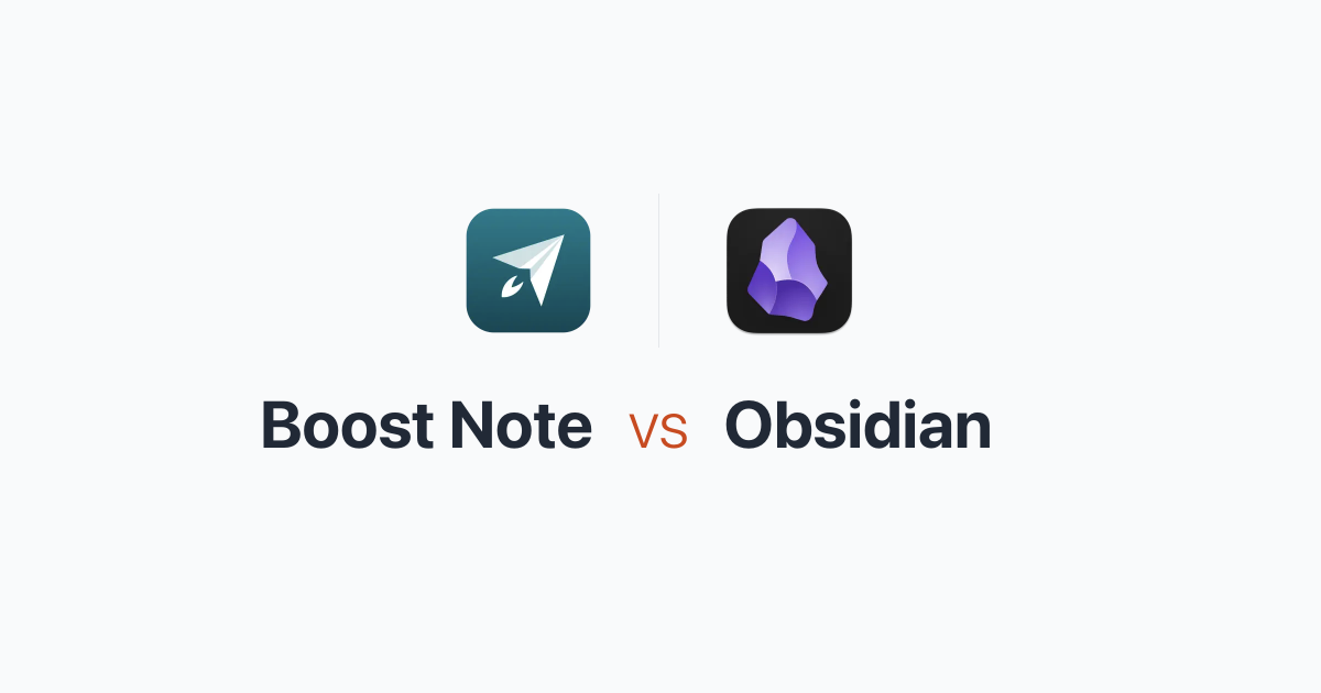 Boost Note vs Obsidian
