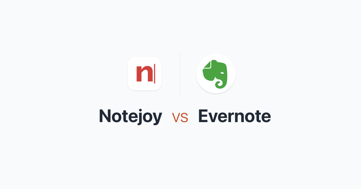 Notejoy vs Evernote