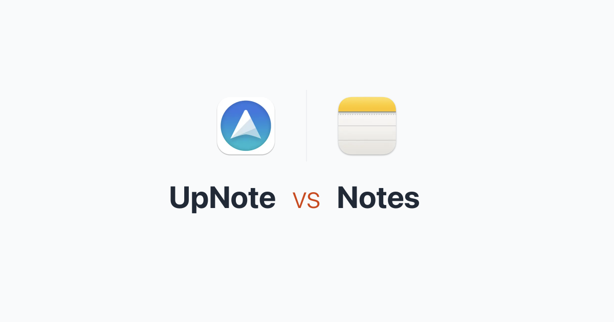UpNote vs Notes