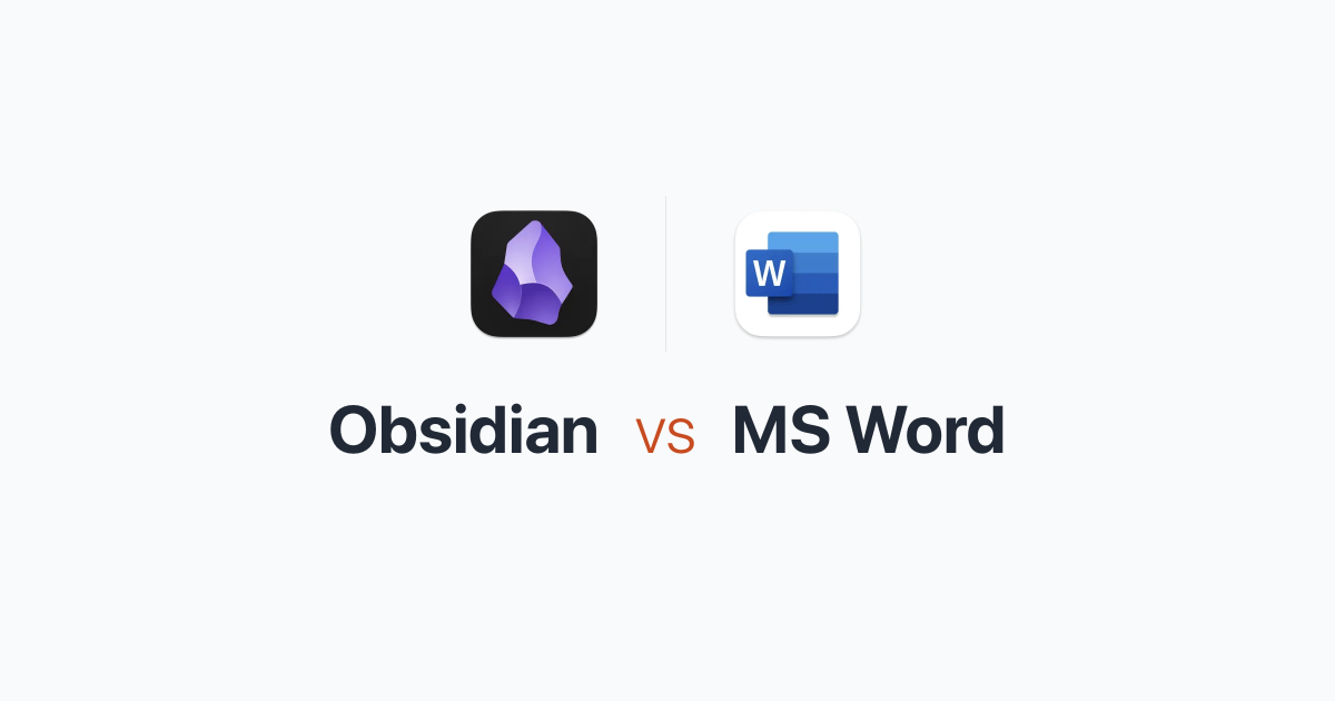Obsidian vs Word