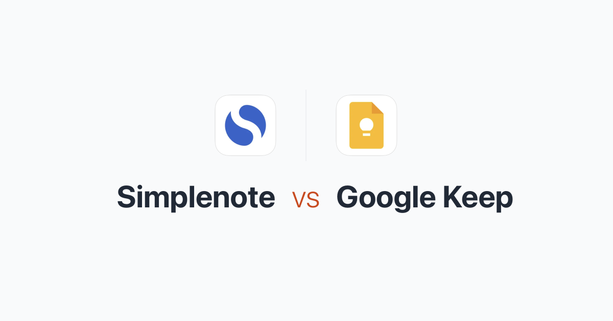 Simplenote vs Google Keep