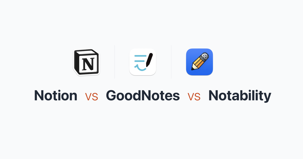 Notion vs GoodNotes vs Notability Notion vs GoodNotes vs Notability