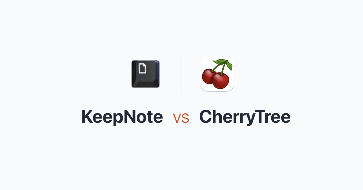 KeepNote vs CherryTree