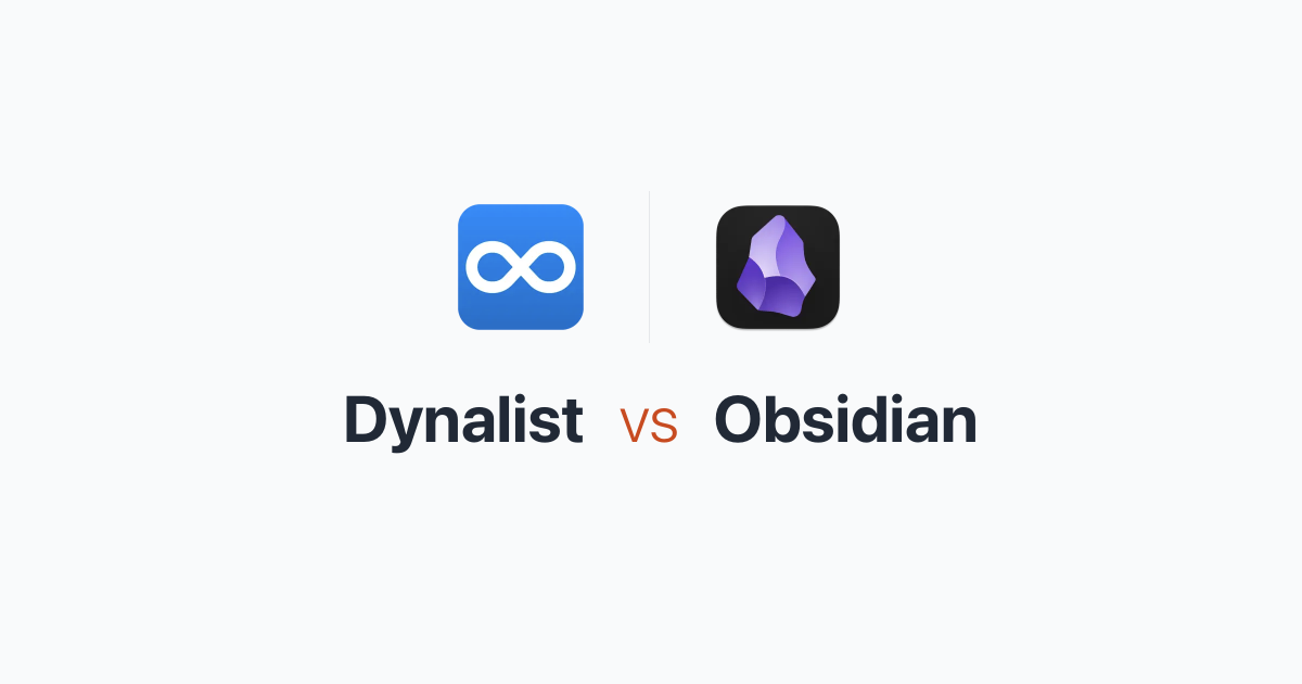 Dynalist vs Obsidian