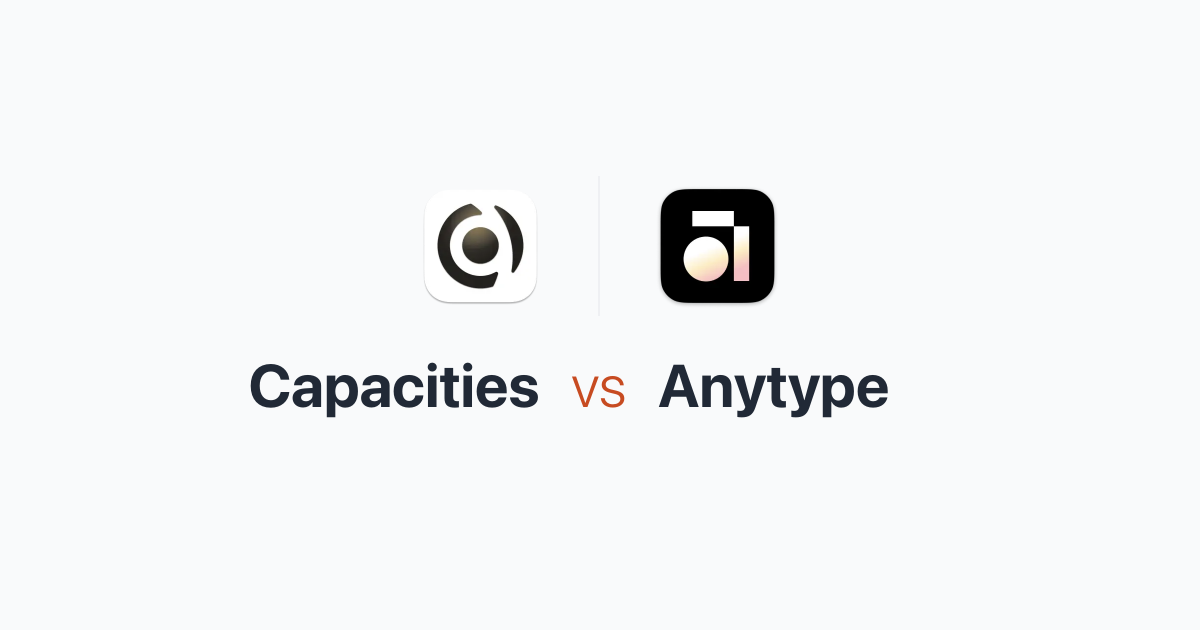 Capacities vs Anytype