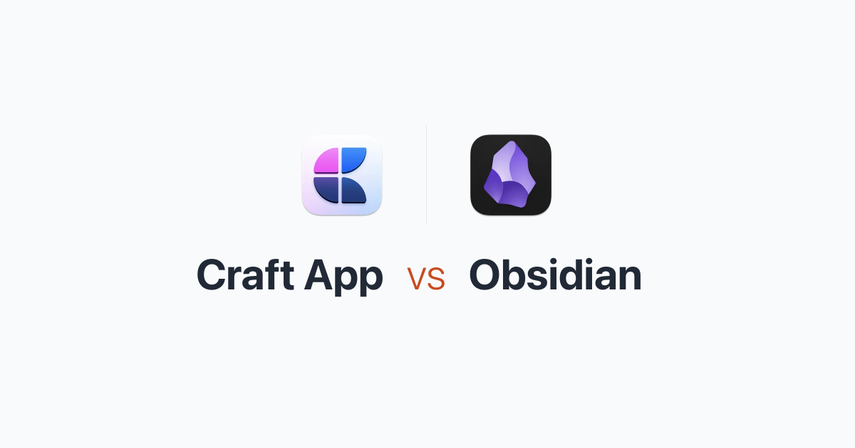 Craft vs Obsidian